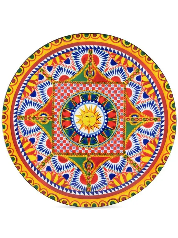 Dolce & Gabbana Carretto-print Porcelain Charger Plate