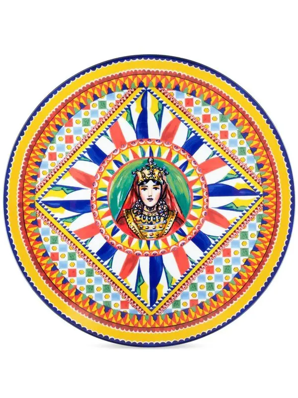 Dolce & Gabbana Archive-print Charger Plate - Yellow