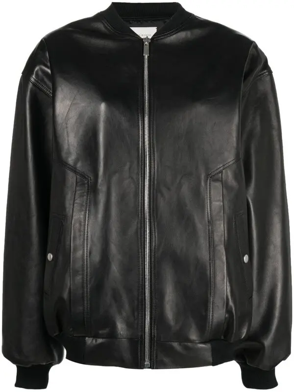 Magda Butrym Zip-up Sheepskin Bomber Jacket