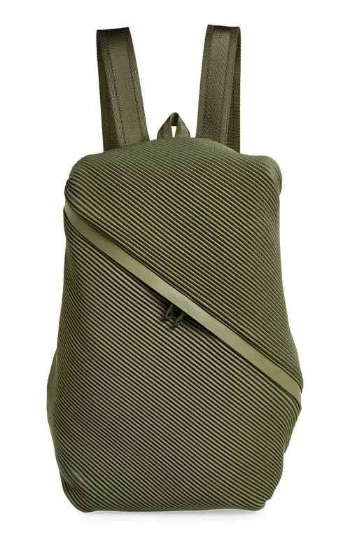 Issey Miyake Bias Pleated Backpack - Steel Green