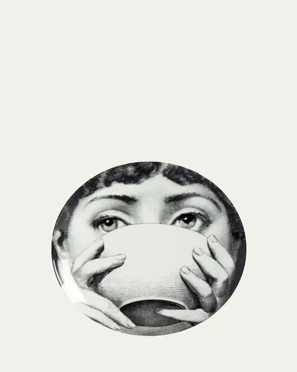 FORNASETTI Tema E Variazioni N. 191 Drinking Tea Wall Plate