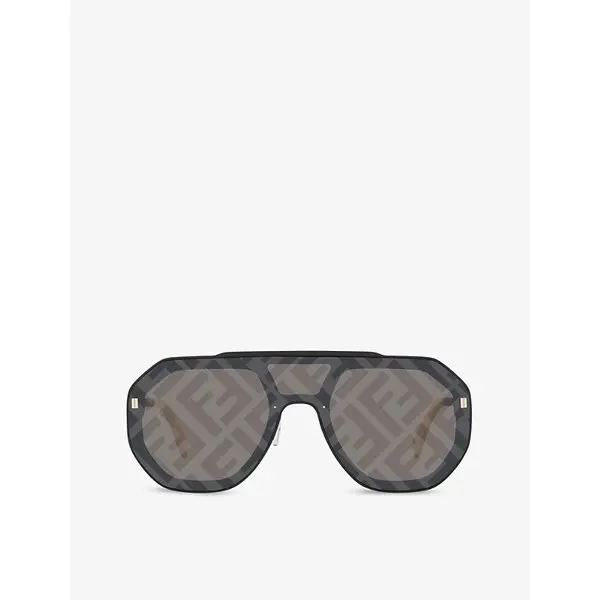 Fendi Monogram Aviator-frame Sunglasses