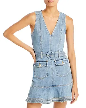 For All Mankind Denim Patch Pocket Dress In Trio 50% Off