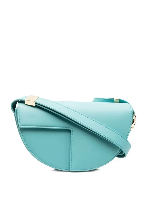 Patou Panelled Calf-leather Shoulder Bag - Blue