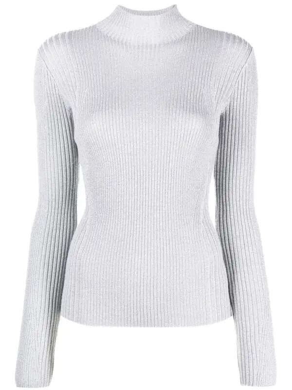 DION LEE Ribbed Metallic Jumper
