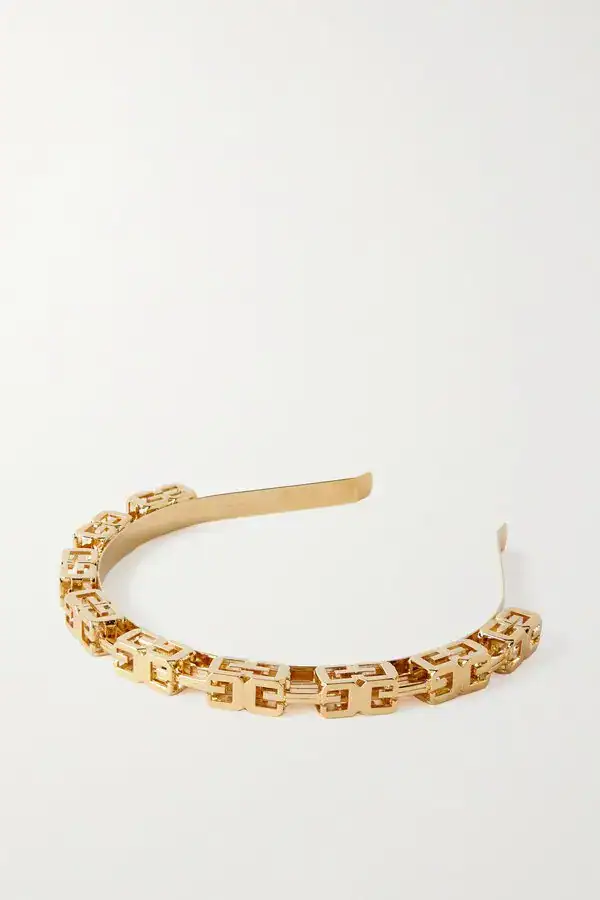 Givenchy G Cube -Tone Headband - Gold | Editorialist