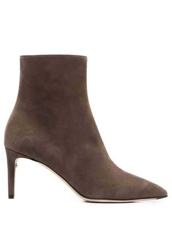 FERRAGAMO Suede Ankle Boots - Brown