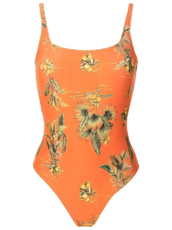 LYGIA & NANNY Hapuna Floral-print Swimsuit - Orange