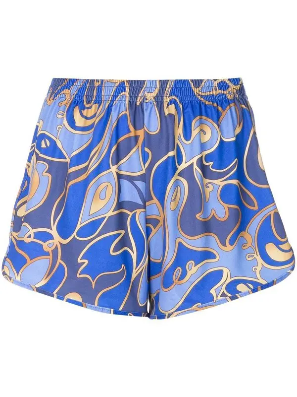 LYGIA & NANNY Lee Graphic-print Shorts - Blue