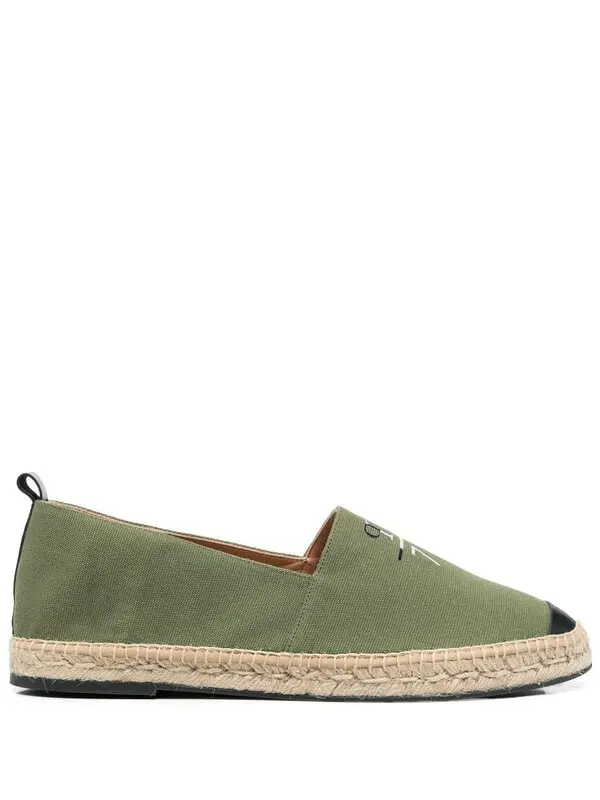 Philipp Plein Logo-print Leather-trim Espadrilles