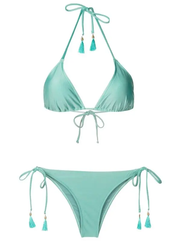 LYGIA & NANNY Maya Tie-fastening Bikini Set - Blue