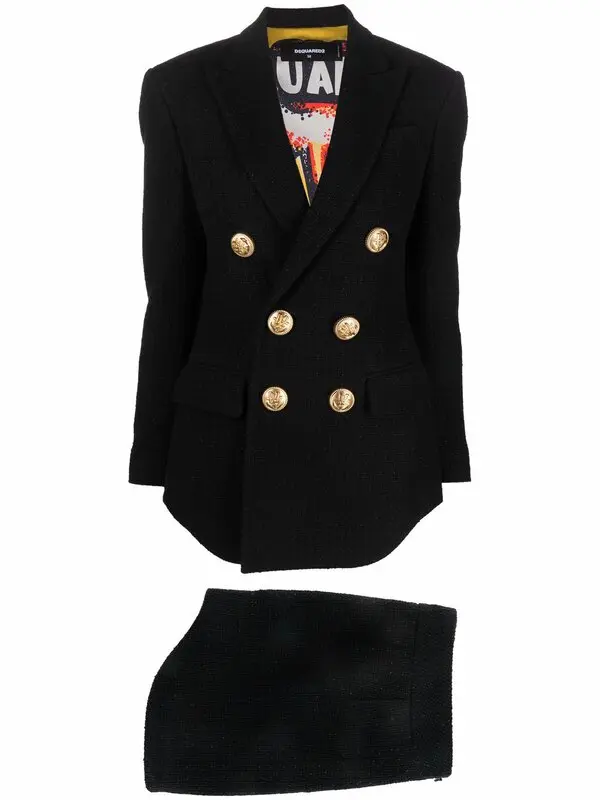 Dsquared2 Double-breasted Skirt Suit