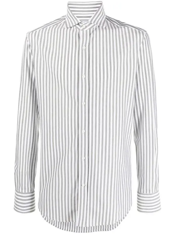 Brunello Cucinelli Stripe-print Shirt - Green
