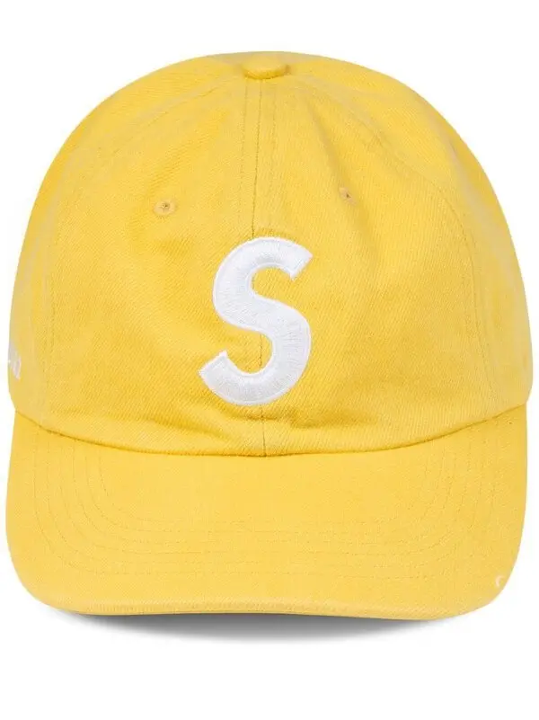 Supreme Kevlar Denim S Logo 6-Panel Cap - Yellow | Editorialist