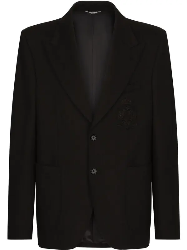 Dolce & Gabbana Heraldic-patch Single-breasted Blazer