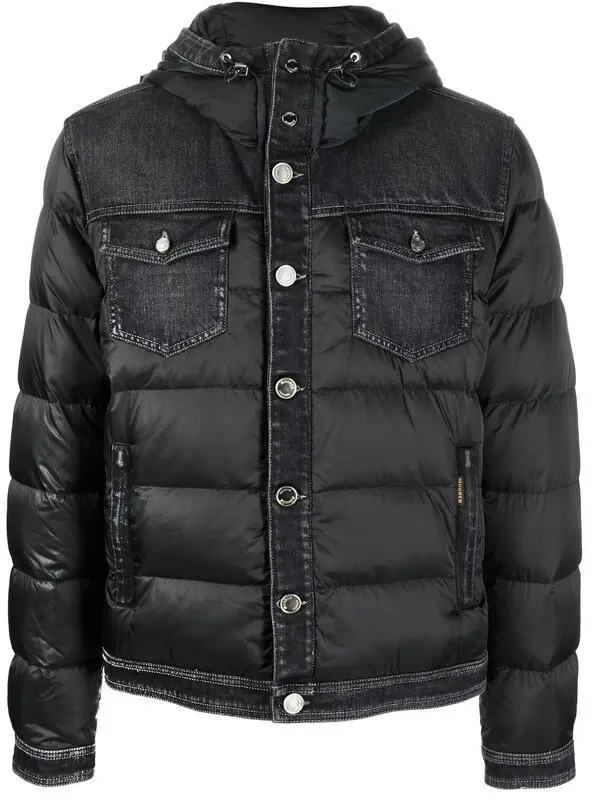 MOORER Button-up Padded Down Jacket