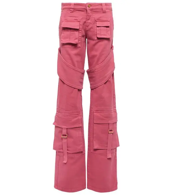 Blumarine Denim Cargo Pants - Pink