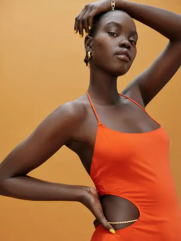 Reformation Tati Knit Dress In Flame - 70% Off | Editorialist
