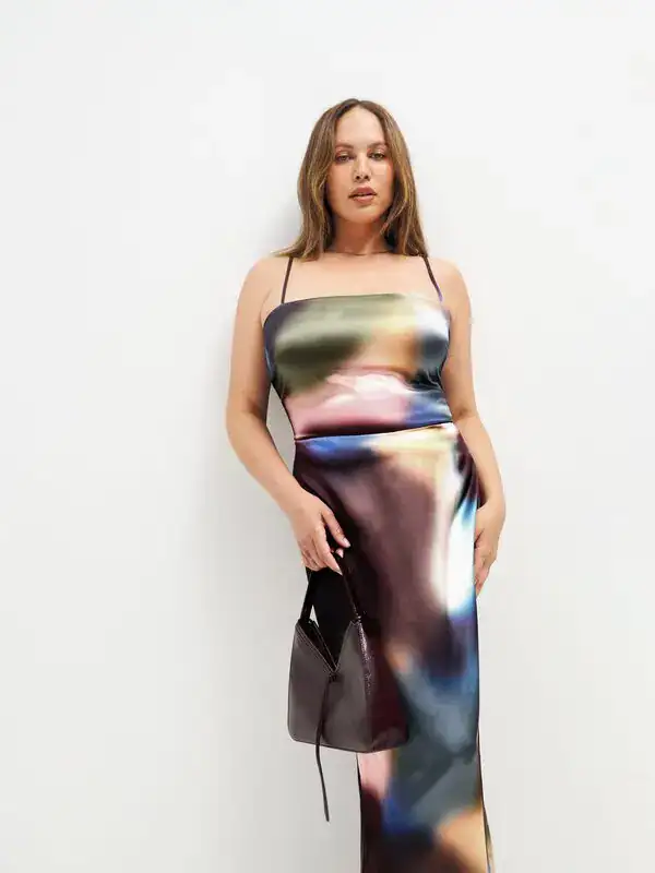 reformation navy frankie silk dress Reformation Frankie Silk Maxi Dress - Blue