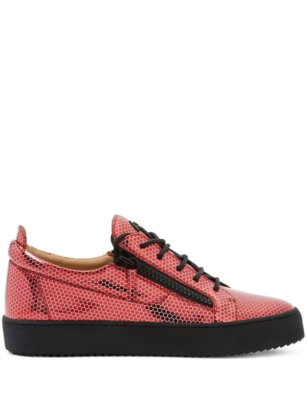 GIUSEPPE ZANOTTI Frankie Hexagon-print Sneakers
