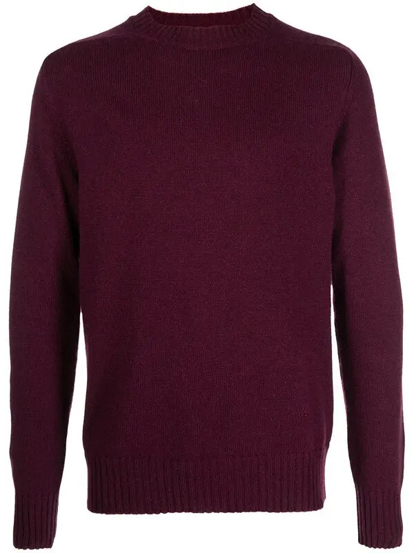 Isaia Logo-Embroide Long-Sleeve Jumper In Red - 60% Off | Editorialist