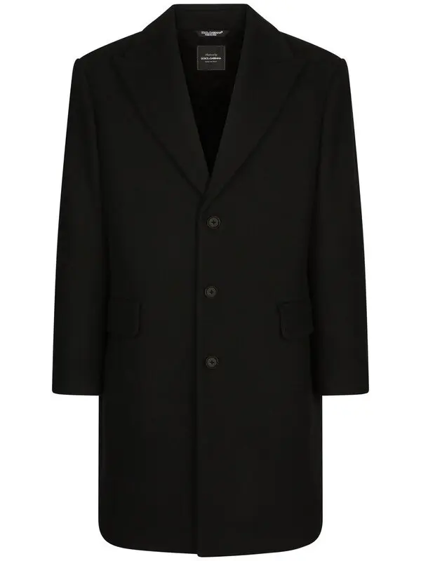 Dolce & Gabbana Single-breasted Wool Coat