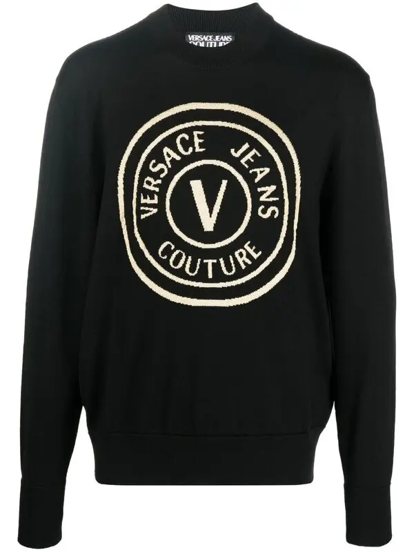 Versace Logo-print Wool Jumper