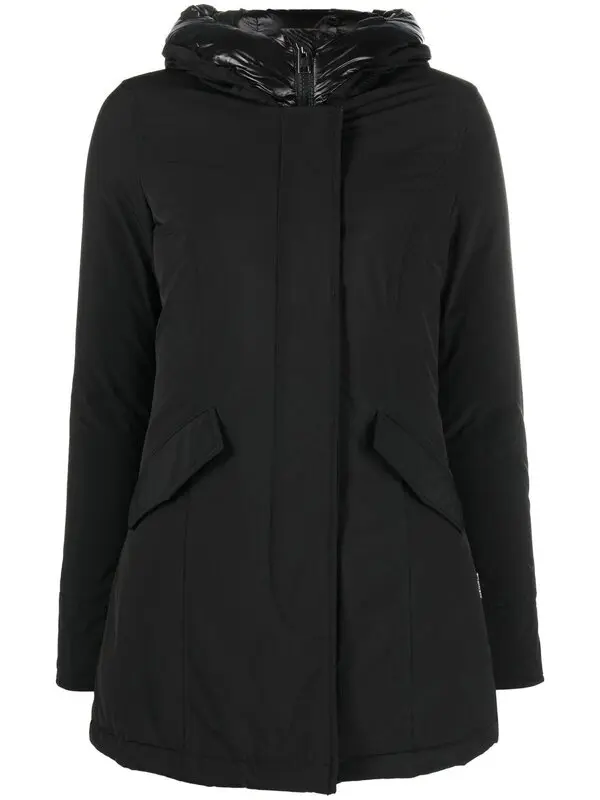 Woolrich Hooded Padded Coat - Black