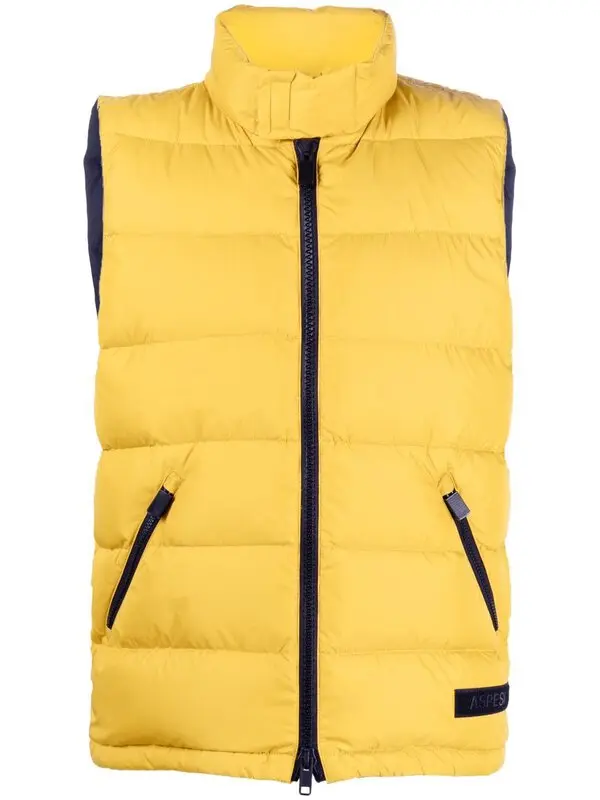 Aspesi Padded Down Gilet - Yellow