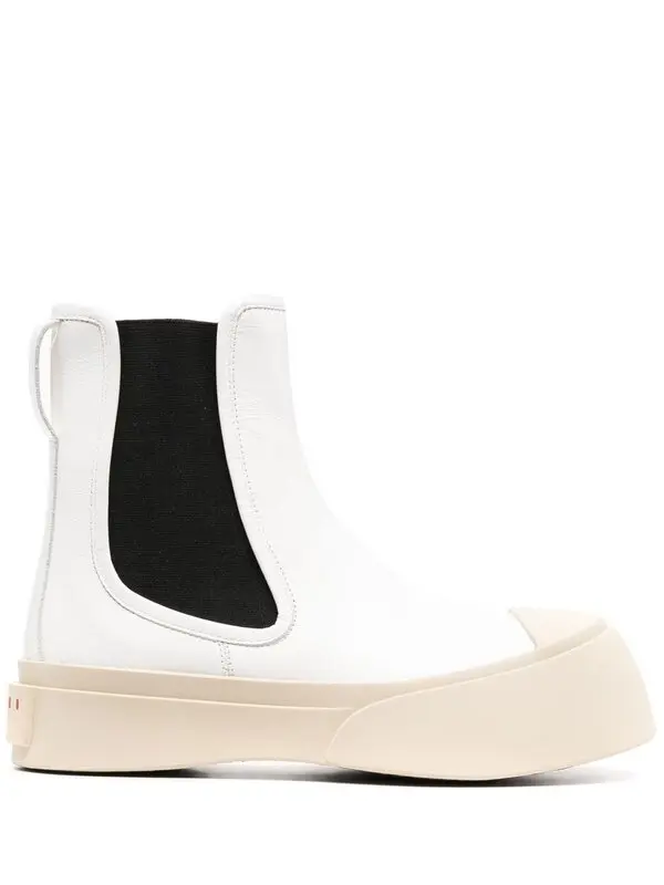 Marni Pablo Leather Chelsea Boots - White