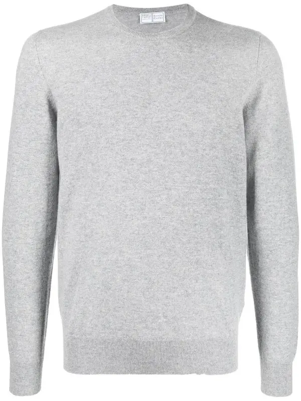 Fedeli Crew-neck Cashmere Jumper - Grey