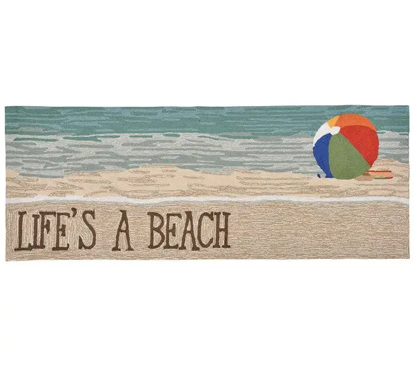 LIORA MANNE Frontporch Life's A Beach In/out Ru G Sand 24'x60