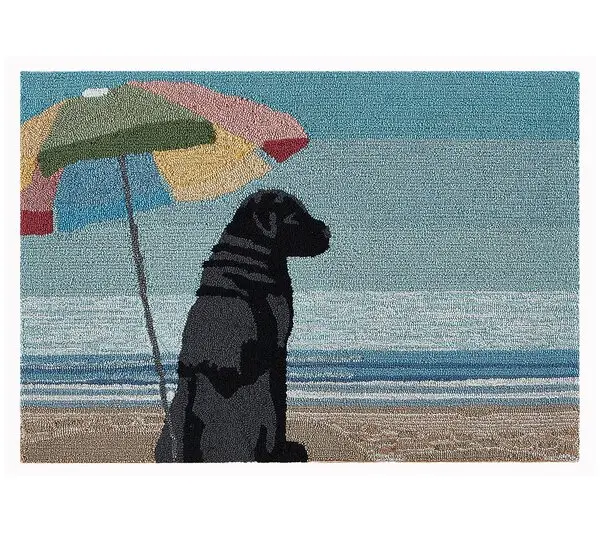 LIORA MANNE Frontporch Parasol And Pup Rug Mult I 24' X 36