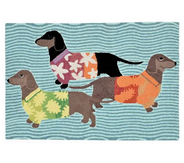LIORA MANNE Frontporch Tropical Hounds Rug Mult 30' X 48