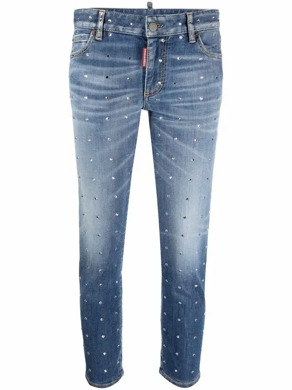 Dsquared2 Crystal-embellished Cropped Jeans
