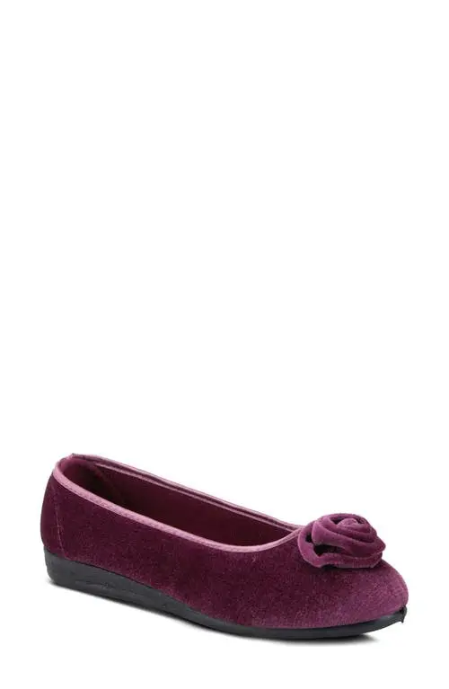 SPRING STEP SHOES Roseloud Ballerina Slipper - Purple