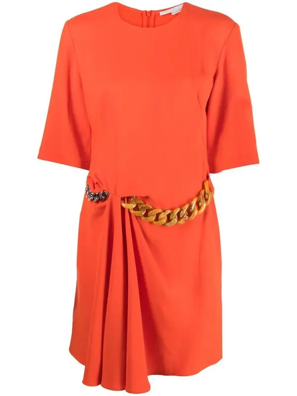 Stella McCartney Chain-detail Mini Dress - Orange