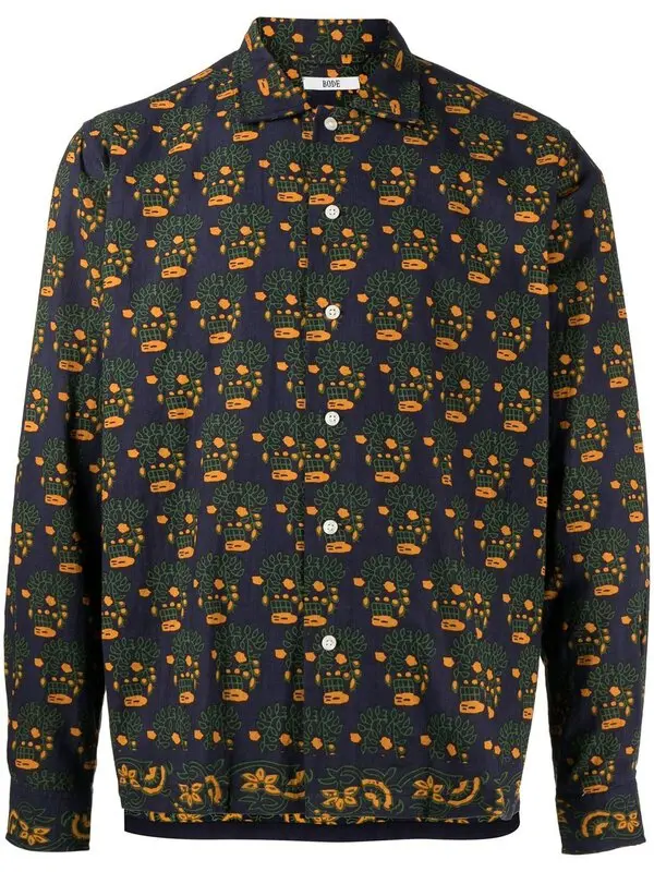 BODE Graphic-print Button-up Shirt