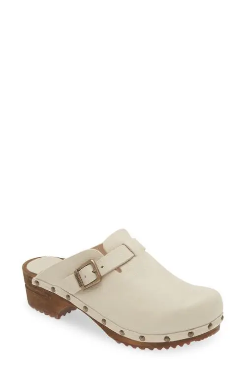 SANITA Kristel Studded Leather Clogs - White
