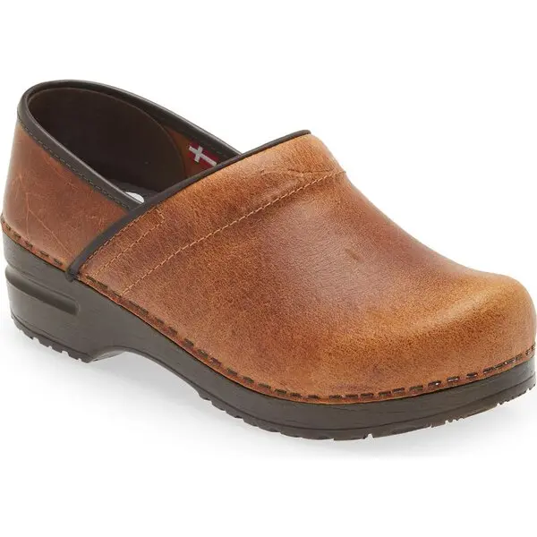 SANITA Errol Leather Clog - Cognac