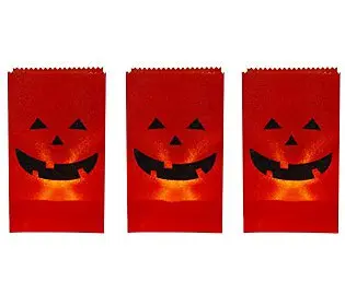 NORTHLIGHT Norhtlight Set Of Three Jack-o'-lantern Pathway Markers