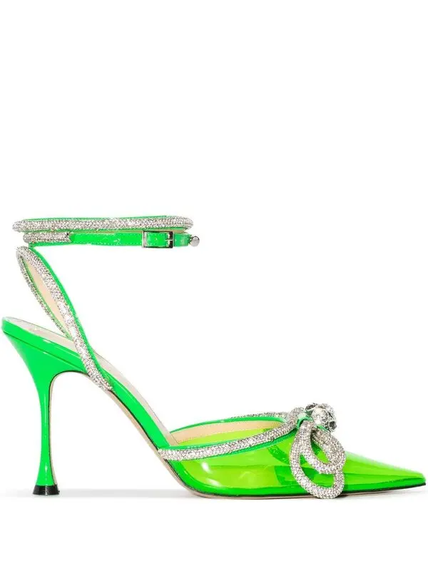 Mach & Mach Double Bow 100mm Pointed Pumps