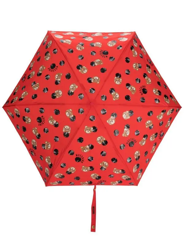 Moschino Teddy Bear Supermini Umbrella Red Editorialist