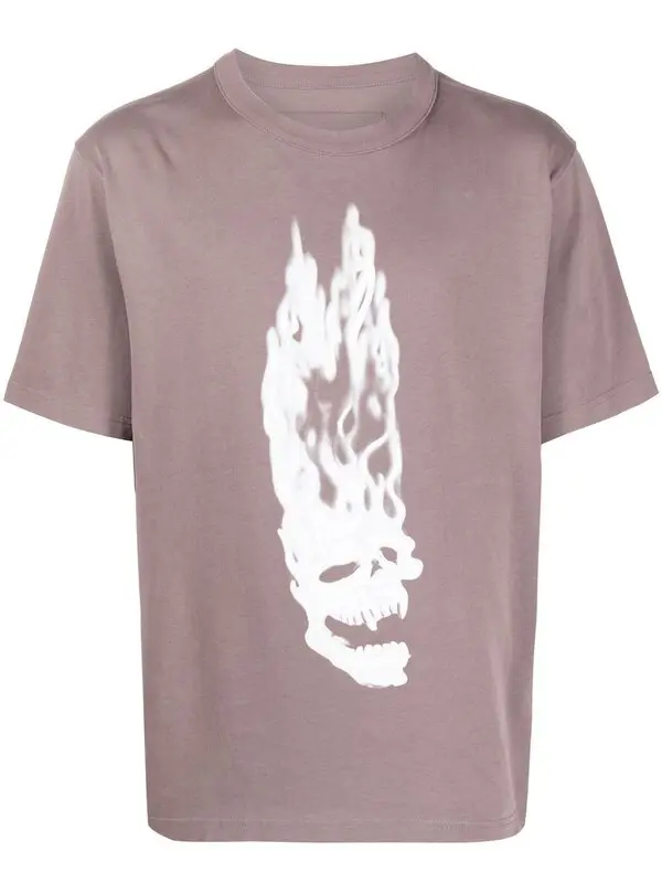 Heron Preston Flaming Skull T-shirt
