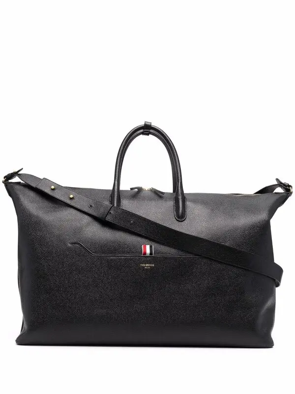 Thom Browne Rwb Stripe Leather Holdall