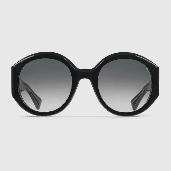 Gucci Round Frame Sunglasses - Black