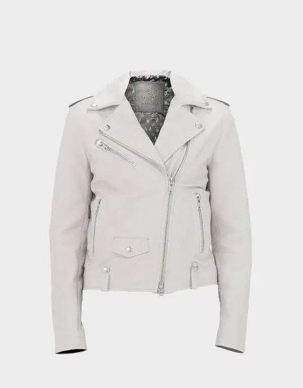 CUIR DIMITRI Coco Jacket - White | Editorialist