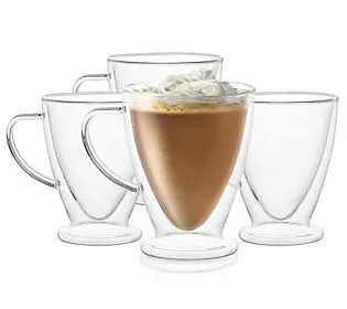 JOYJOLT Set Of 15-oz Declan Double-wall Cof Ee Glasses