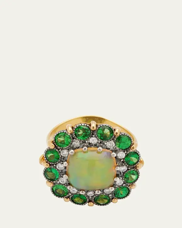 Arman Sarkisyan Opal, Tsavorite, And Diamond Ring