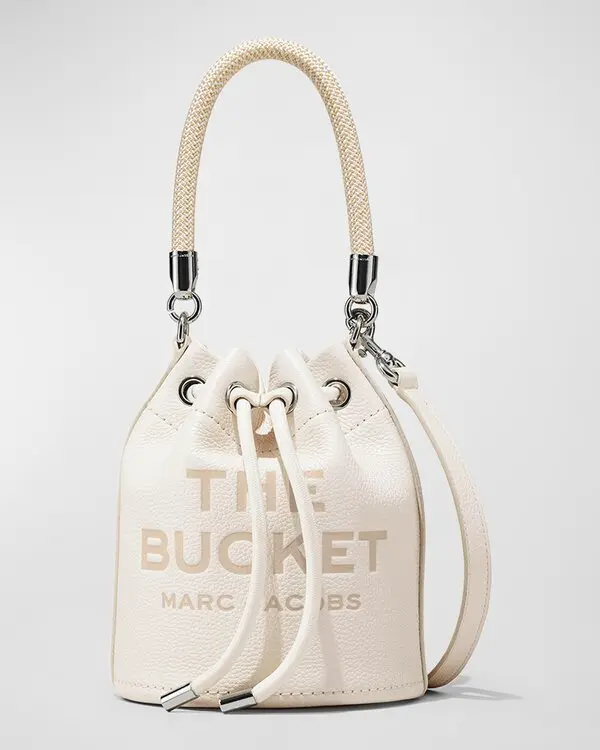 Marc Jacobs Leather Bucket Bag - Cotton/silver